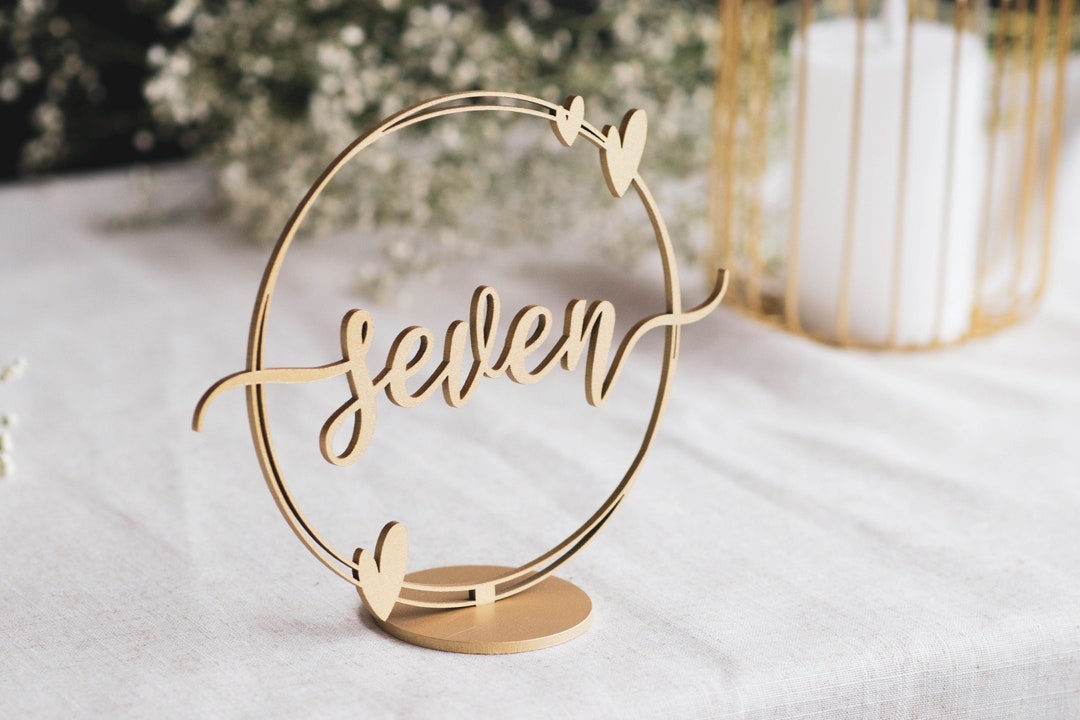 Table Numbers, Wedding Table Numbers, Rustic Floral Table Numbers for ...