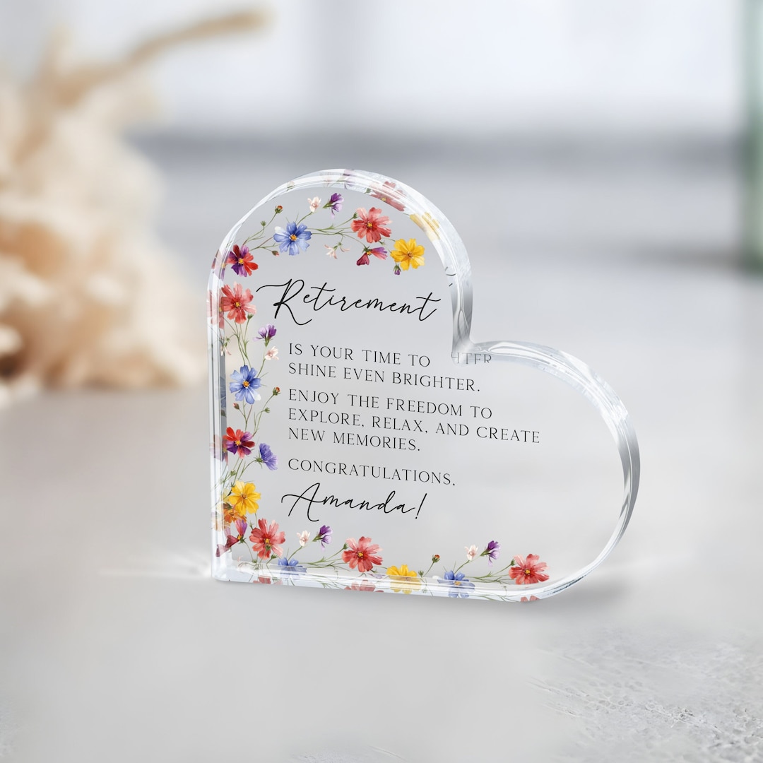 Personalized Retirement Gift, Retirement Acrylic Plaque, Retirement ...