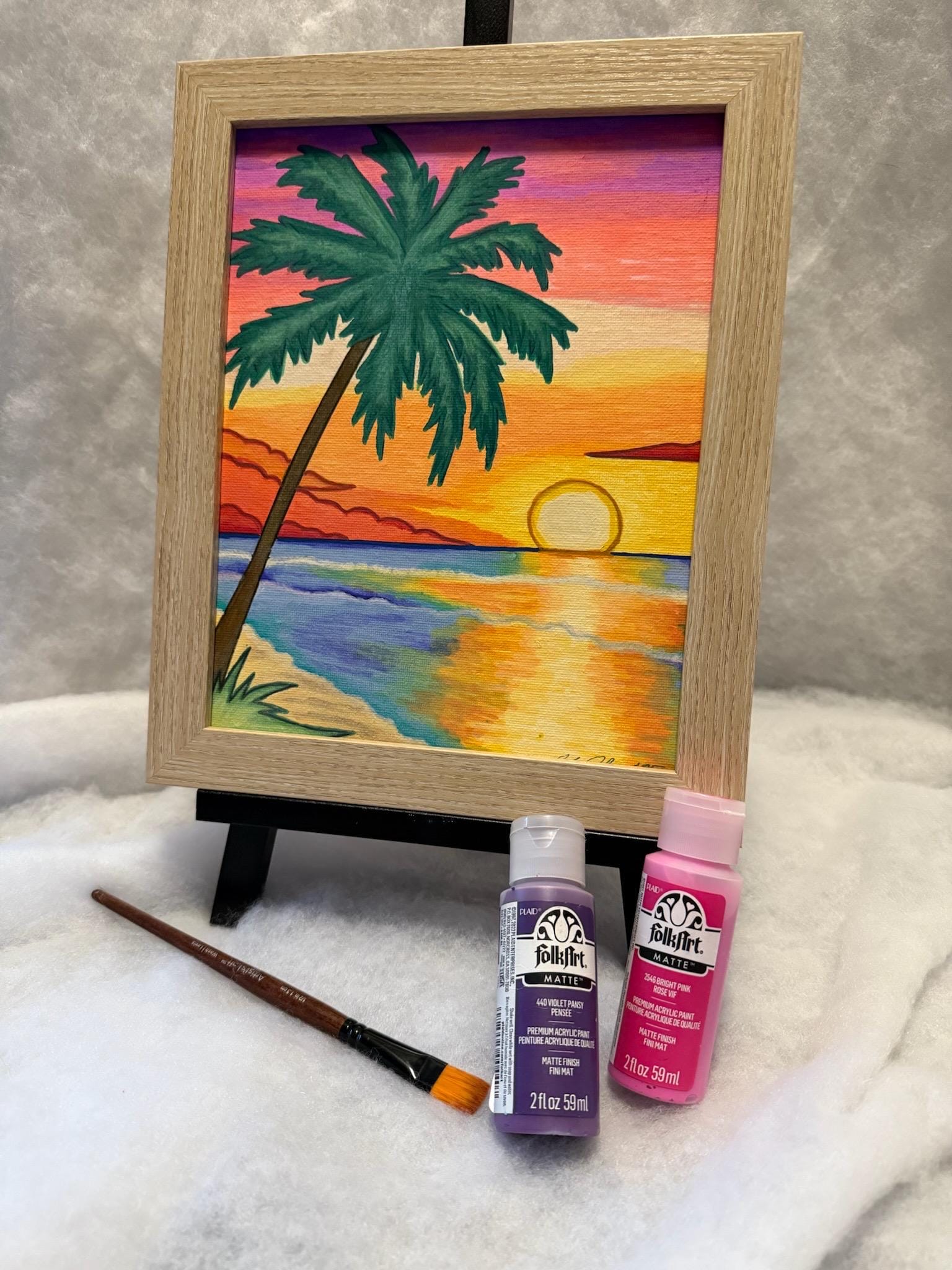 Golden Hour Getaway Painting on Canvas Board - Etsy