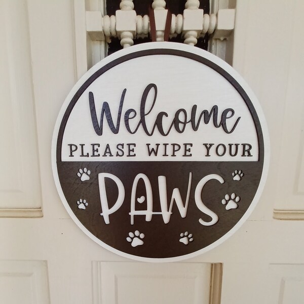 Paw Print Sign - Etsy