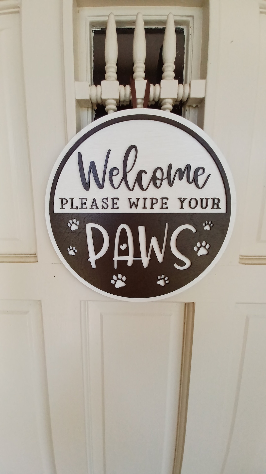 WIPE YOUR PAWS Sign, Dog Door Sign, Dog Door Hanger, Funny Dog Sign ...
