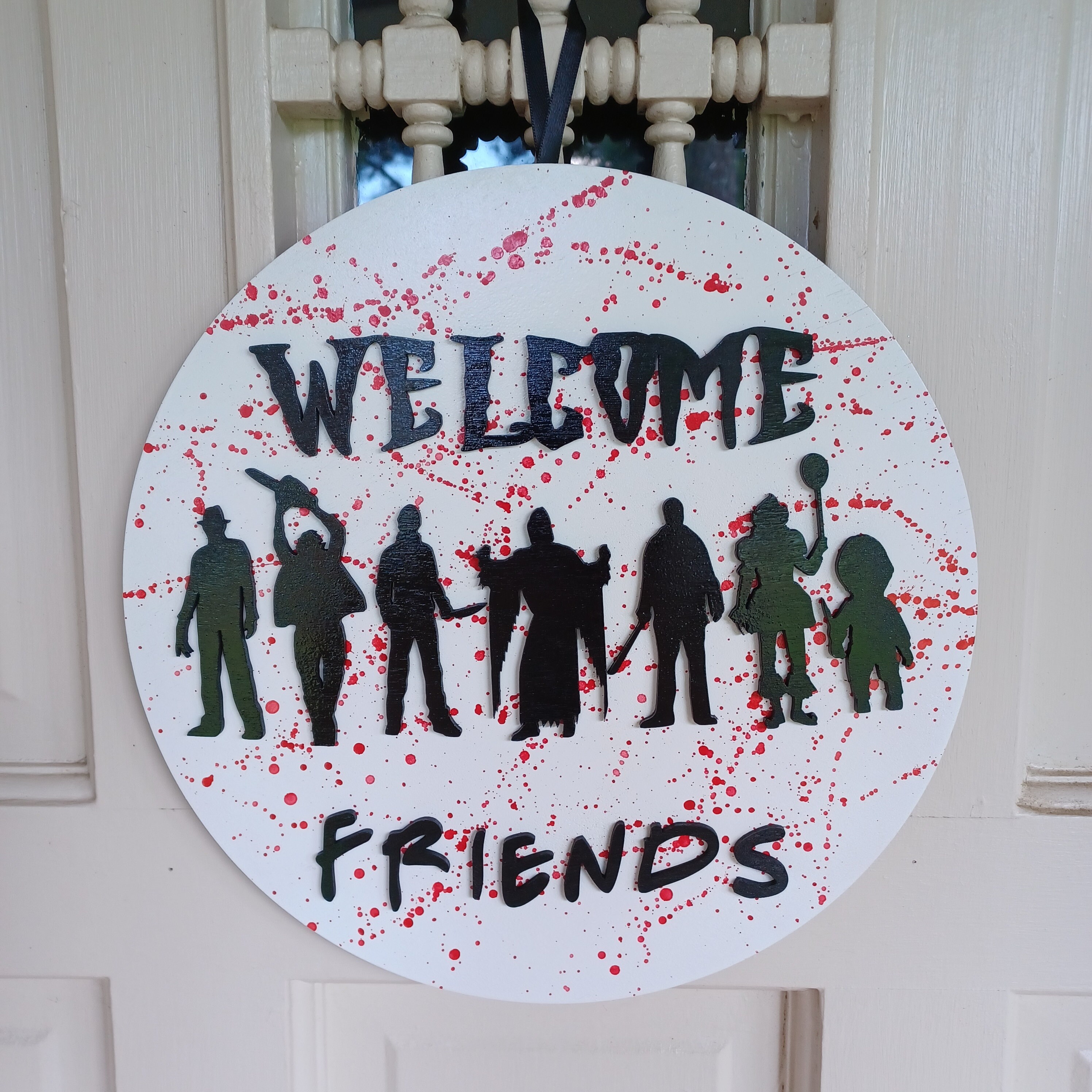 Horror Movie Welcome Sign Halloween Decor Porch Signs - Etsy