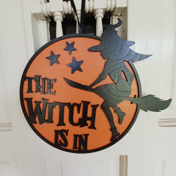 Black and White Witch Sign - Etsy