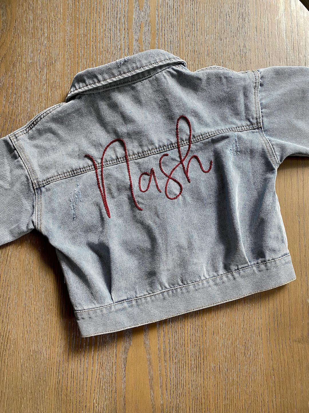Personalized Denim Jacket// Toddler Jacket// Custom Name Jacket// Name ...