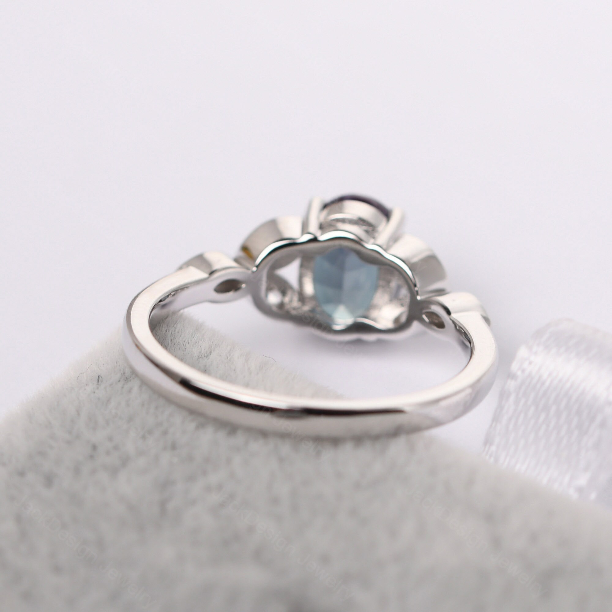 Color Changing Alexandrite Engagement Ring Sterling Silver - Etsy