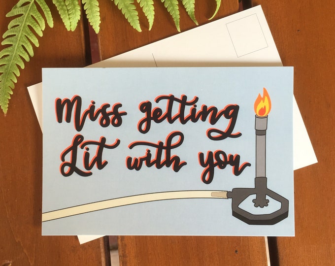 Miss Getting Lit Mini Print/postcard - Etsy