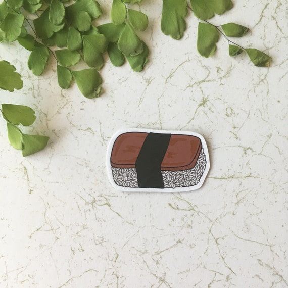 Spam Musubi Vinyl Sticker | Etsy