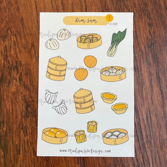 Dim Sum Paper Sticker Sheet - Etsy