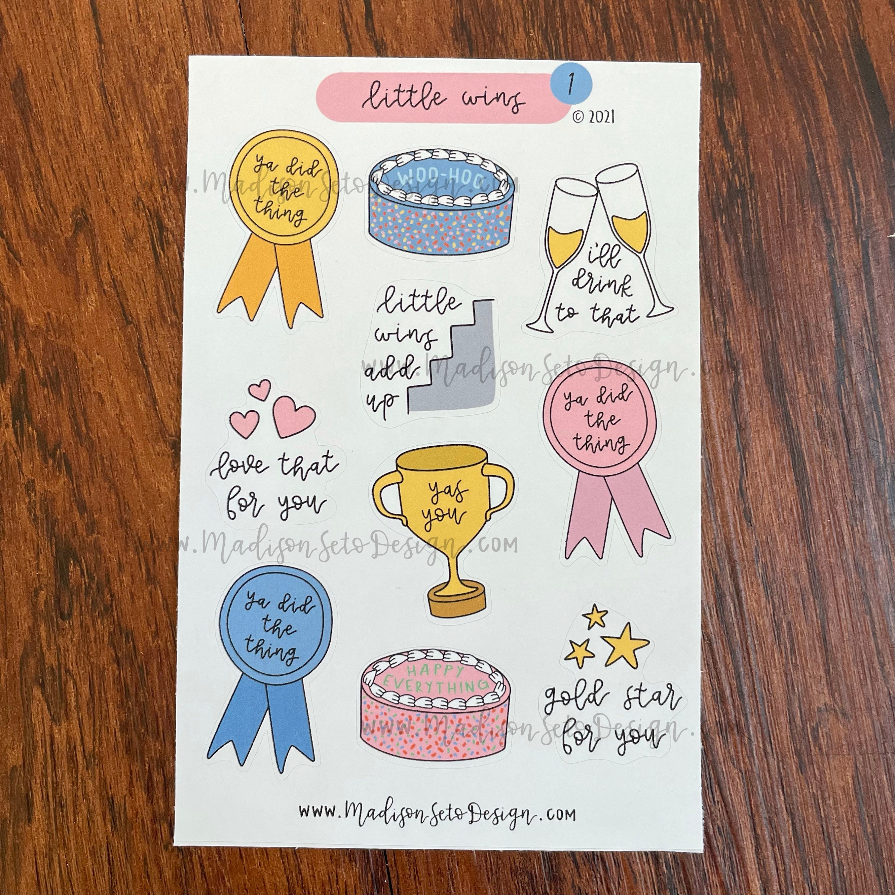Little Wins - Paper Sticker Sheet - Etsy