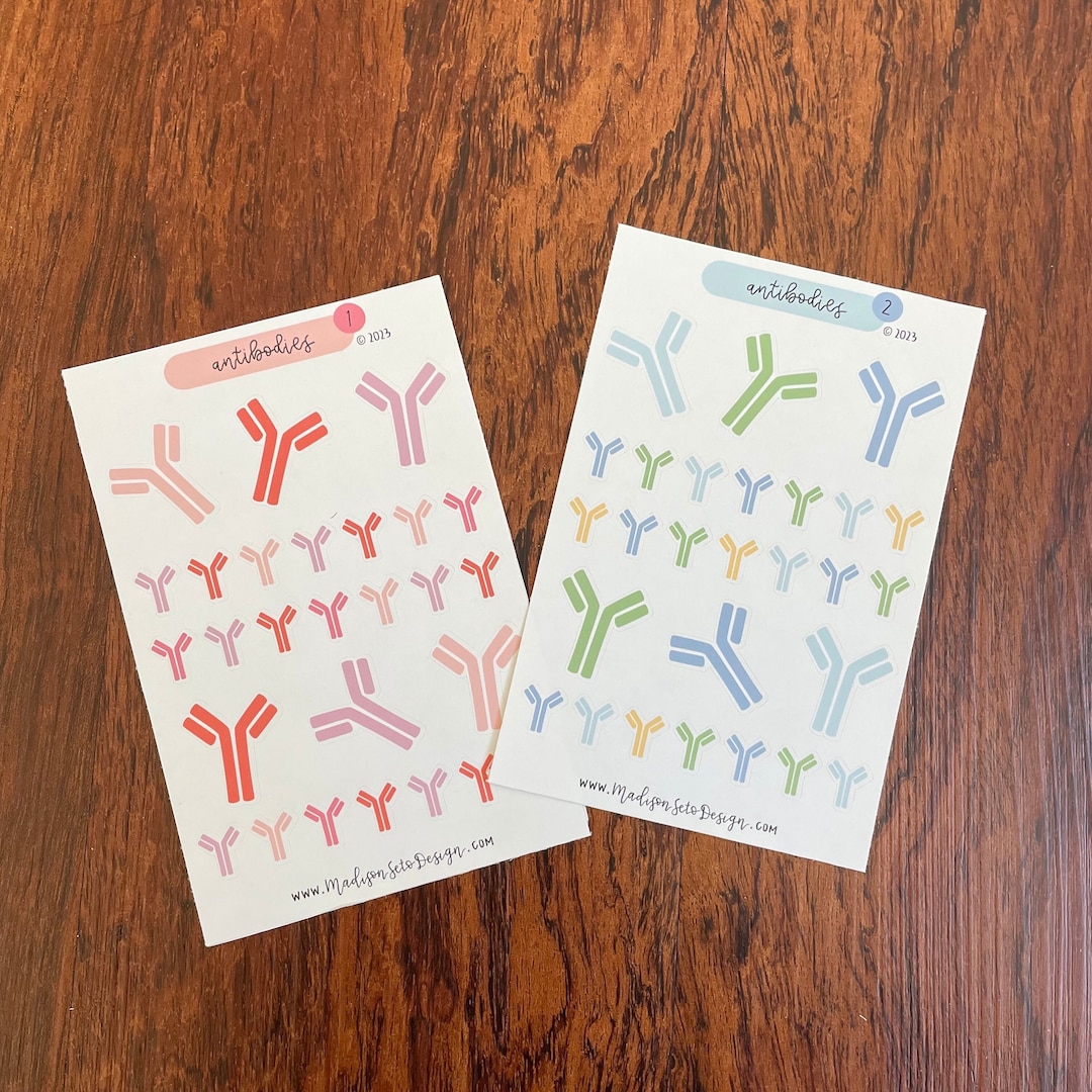 Antibody - Paper Sticker Sheet - Etsy
