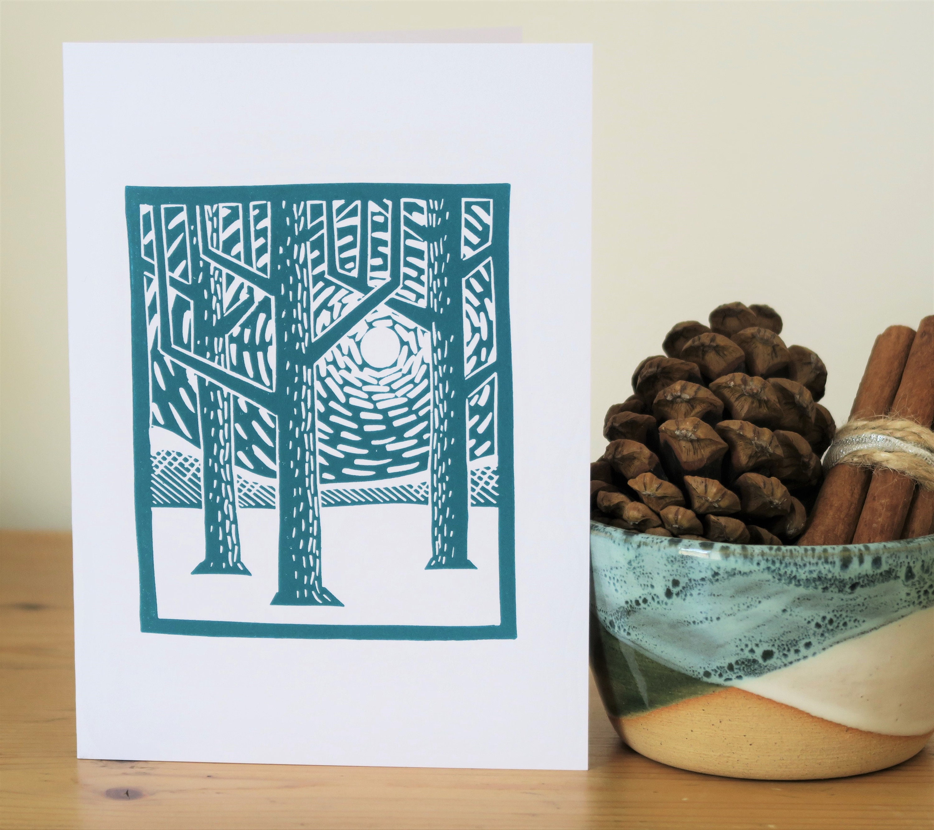 Handprinted Linocut Christmas Cards pack of Three mid - Etsy UK Handprinted Linocut Christmas Cards pack of Three mid - Etsy UK