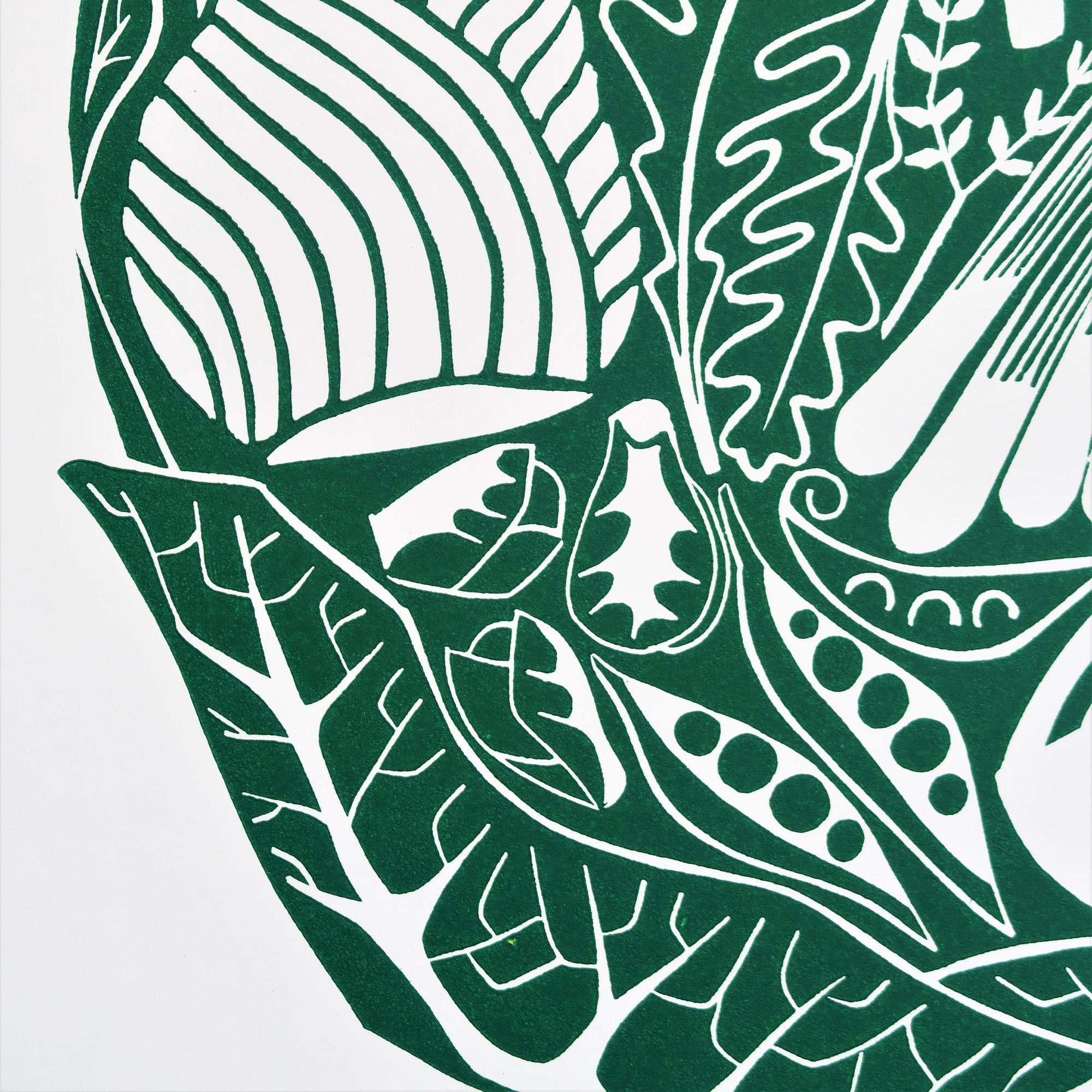 Eat Your Greens vegetable Linocut Print vegetable Wall Art - Etsy UK