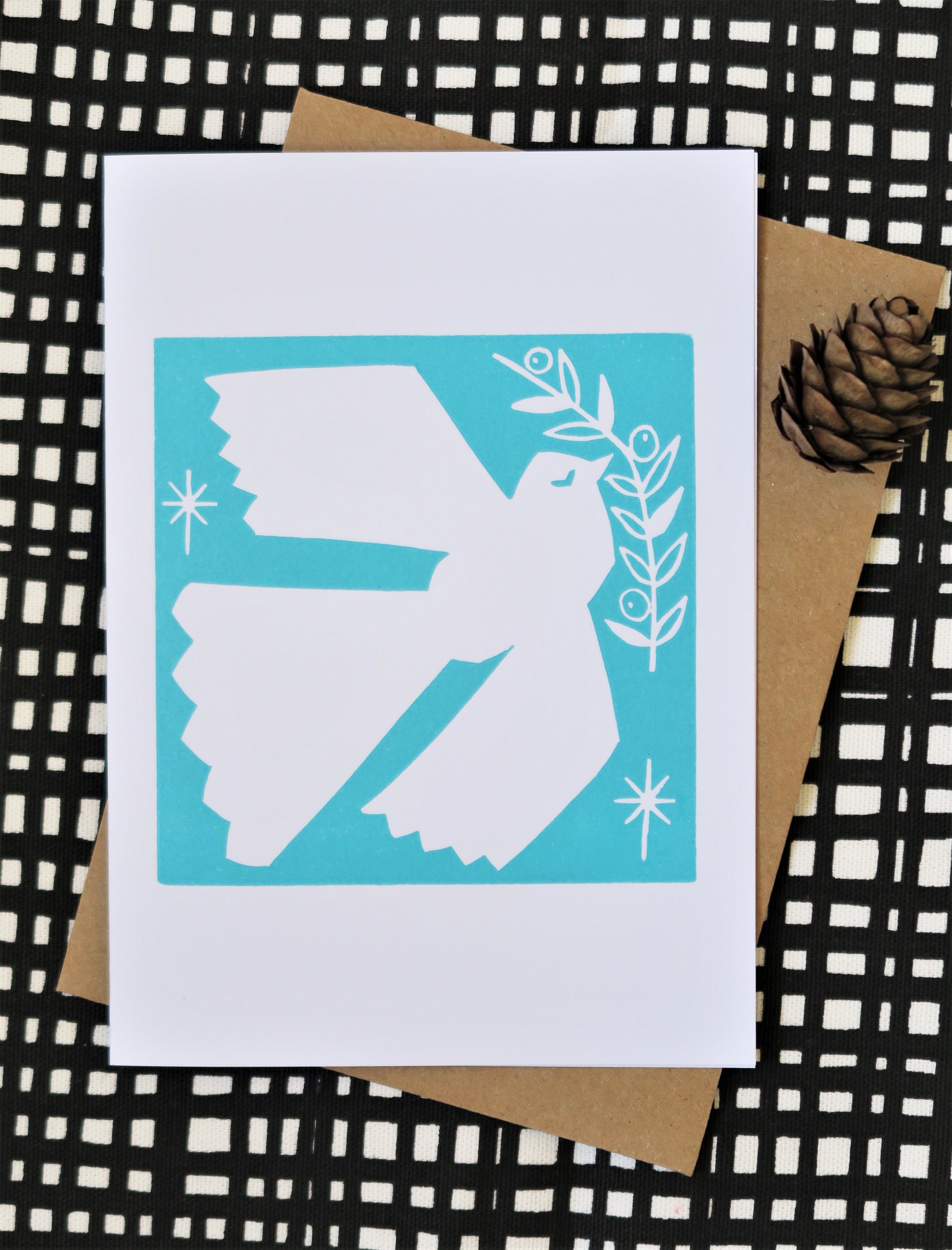 Dove Christmas Card Pack handprinted Linocut Christmas Cards - Etsy UK
