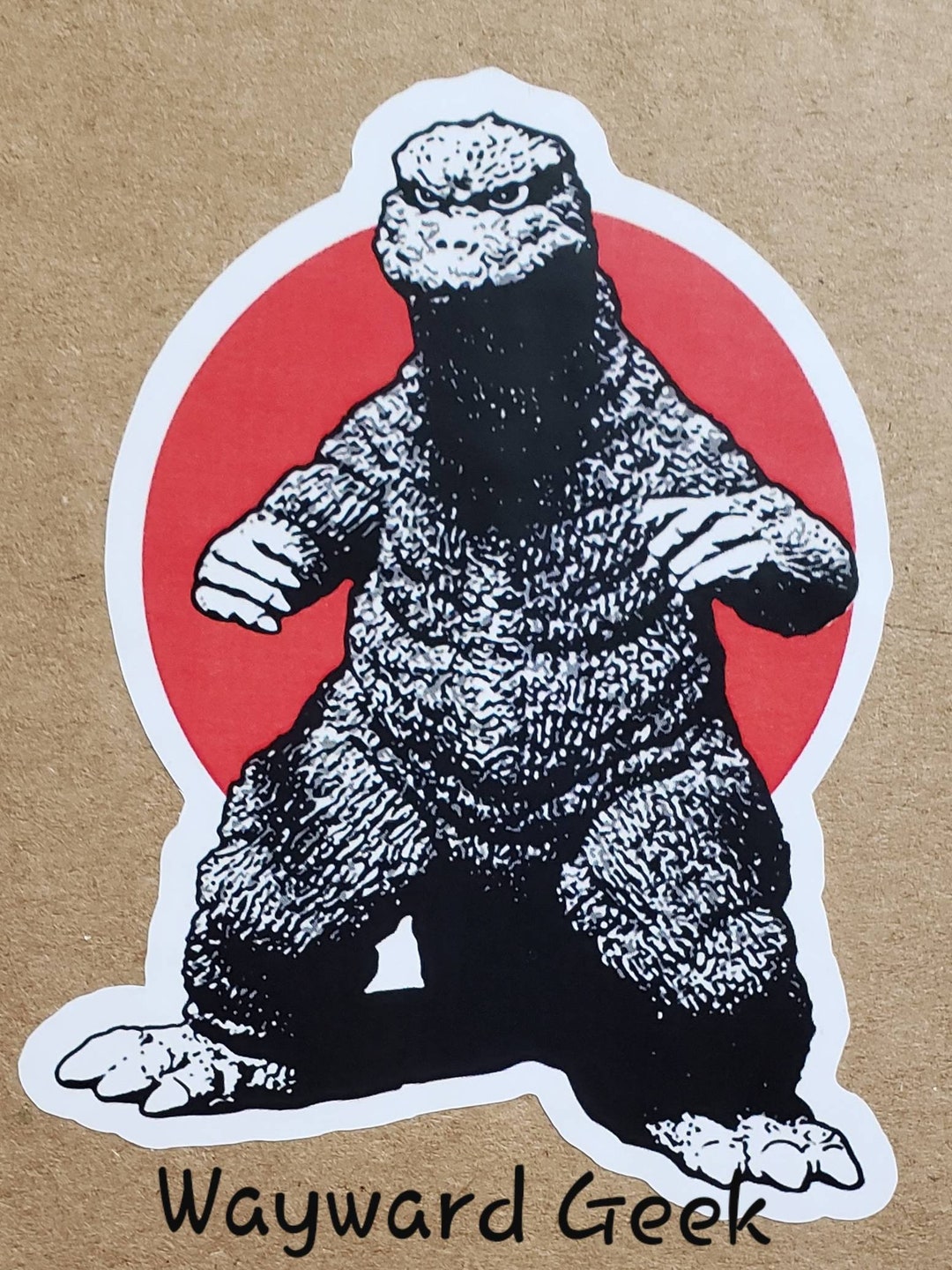 Godzilla Vinyl Sticker - Etsy