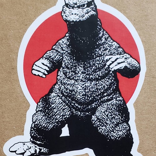 Godzilla Vinyl Sticker | Etsy
