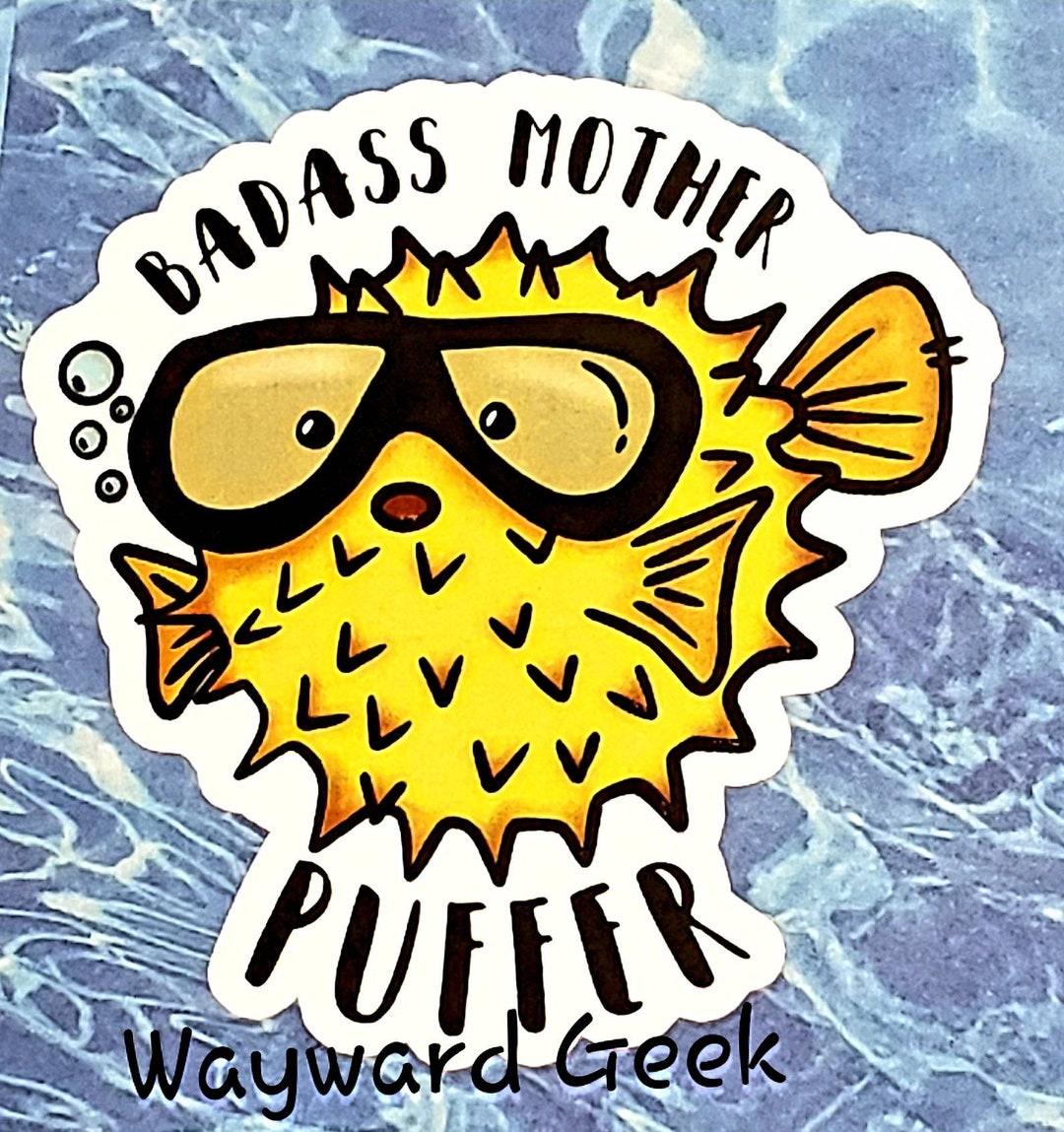 Badass Mother Puffer Vinyl Sticker - Etsy