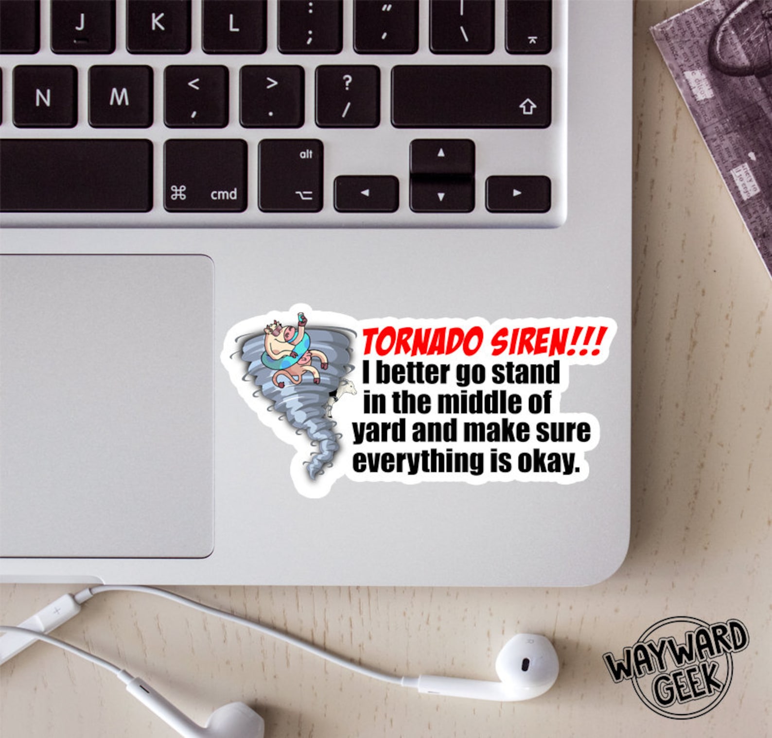 Tornado Siren Vinyl Sticker, Laptop Sticker, Weather, Alert, Small Town ...