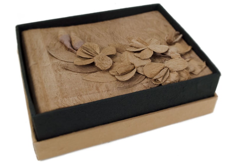 Flaura Handmade Vegan Leather Photo Album: Natural Origami Flower ...