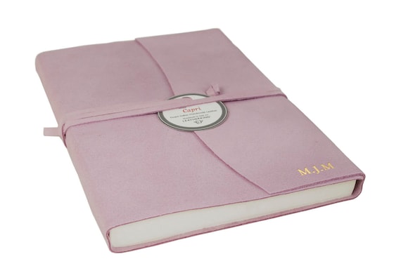 Capri Handmade Italian Leather Wrap Journal A5 Salmon 21cm x | Etsy