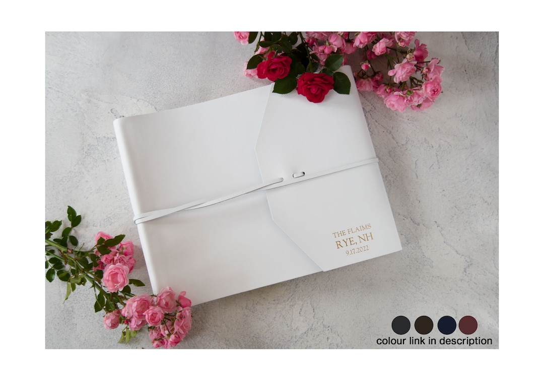 Positano Handmade Italian Leather Photo Album: White Top-grain, Wedding ...