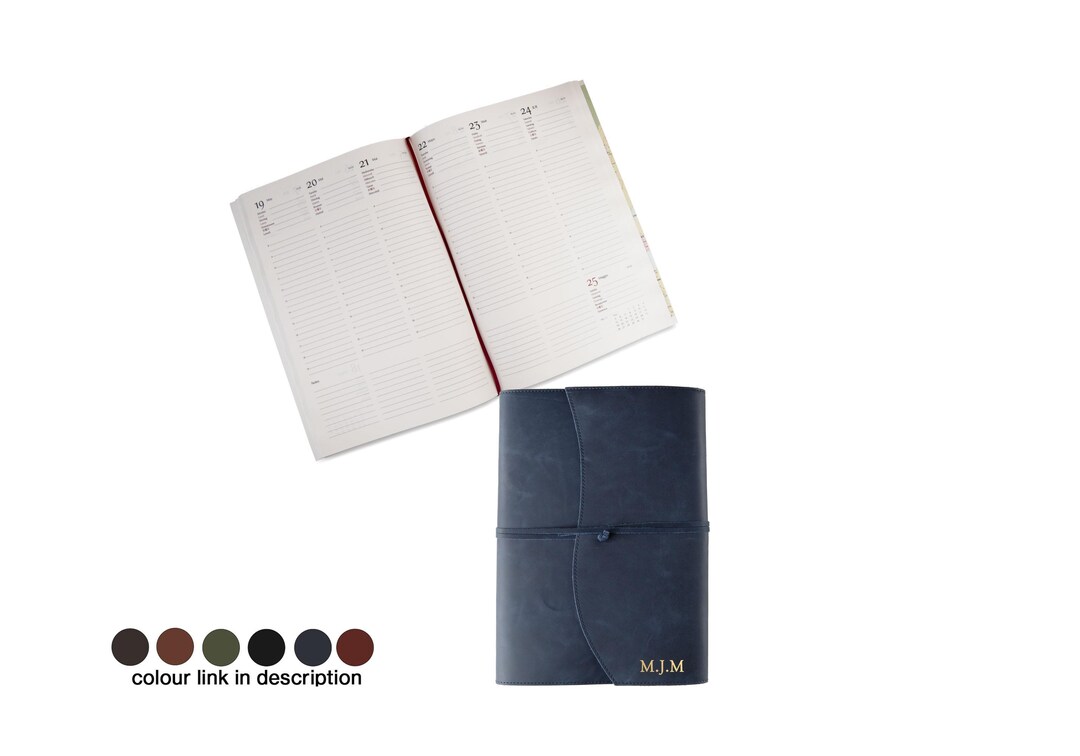 Amalfi A4 Planner 2026 Handmade Italian Leather Refillable Journal ...