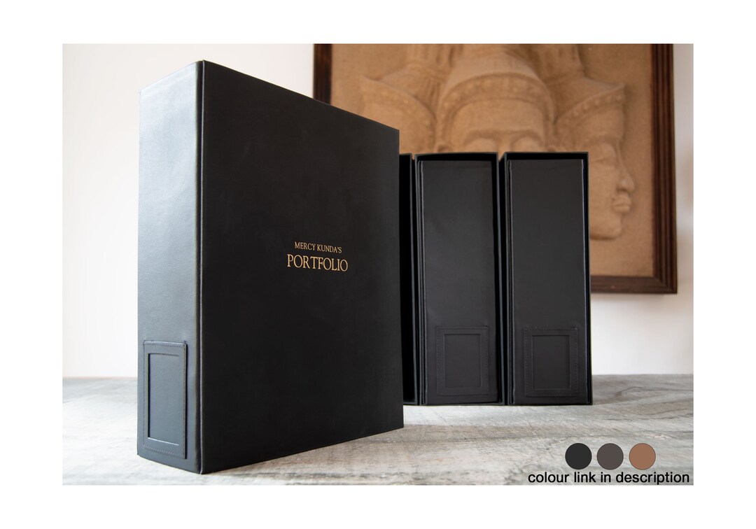 Envoy Handmade Leather Lever Arch File A4 Includes Rigid Box Black ...