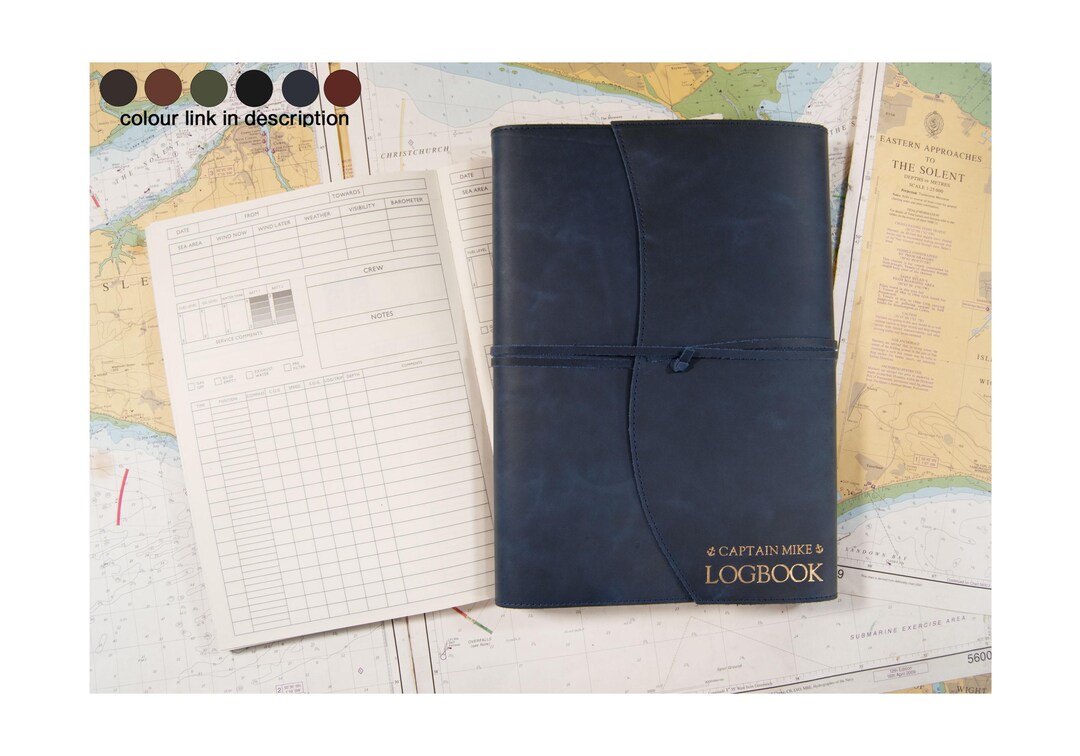 Handmade Italian Leather Yacht Log Book, Refillable Sailing Journal ...