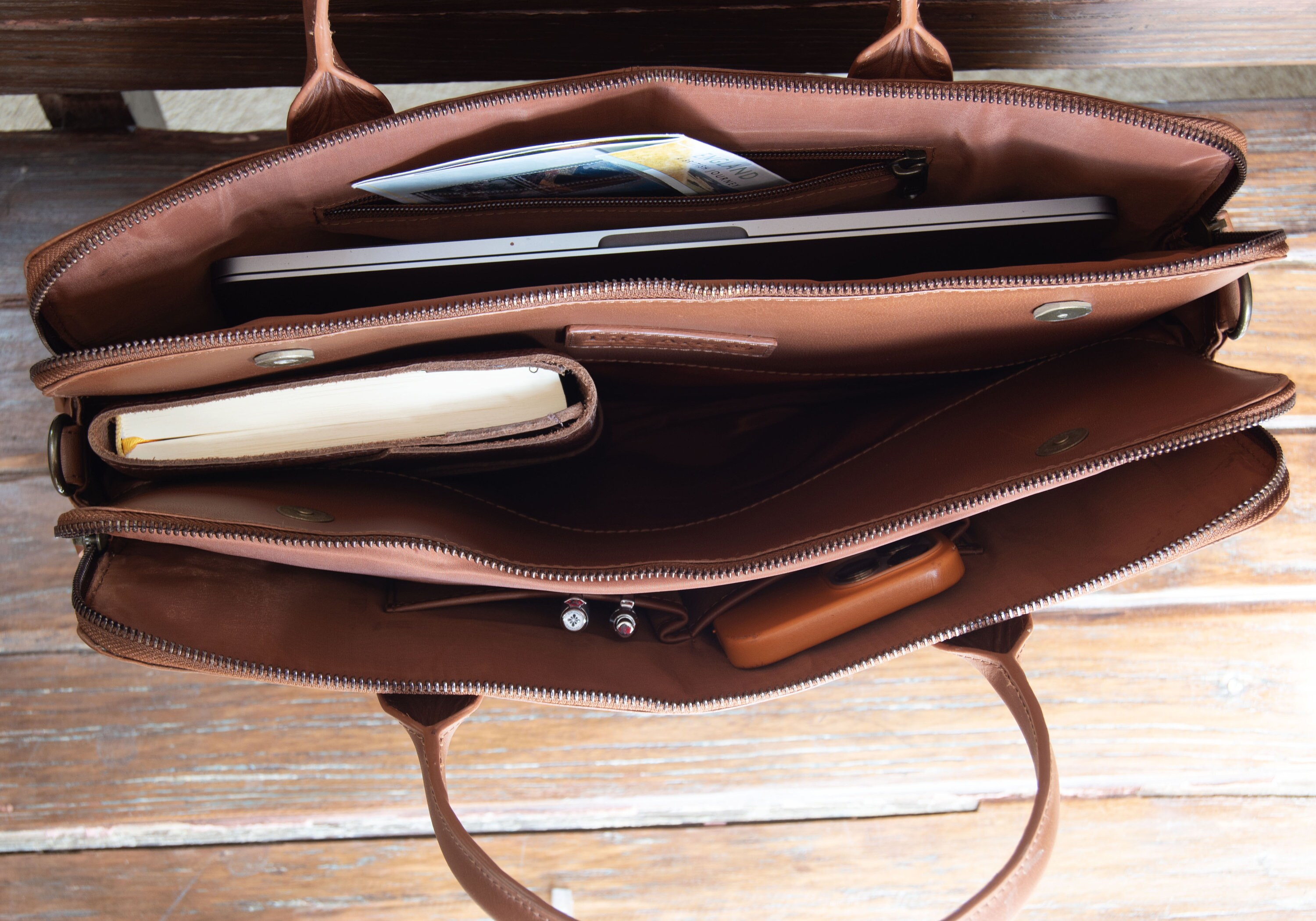 Wayfarer Handmade Leather Briefcase Large Copper 27cm X 39cm - Etsy