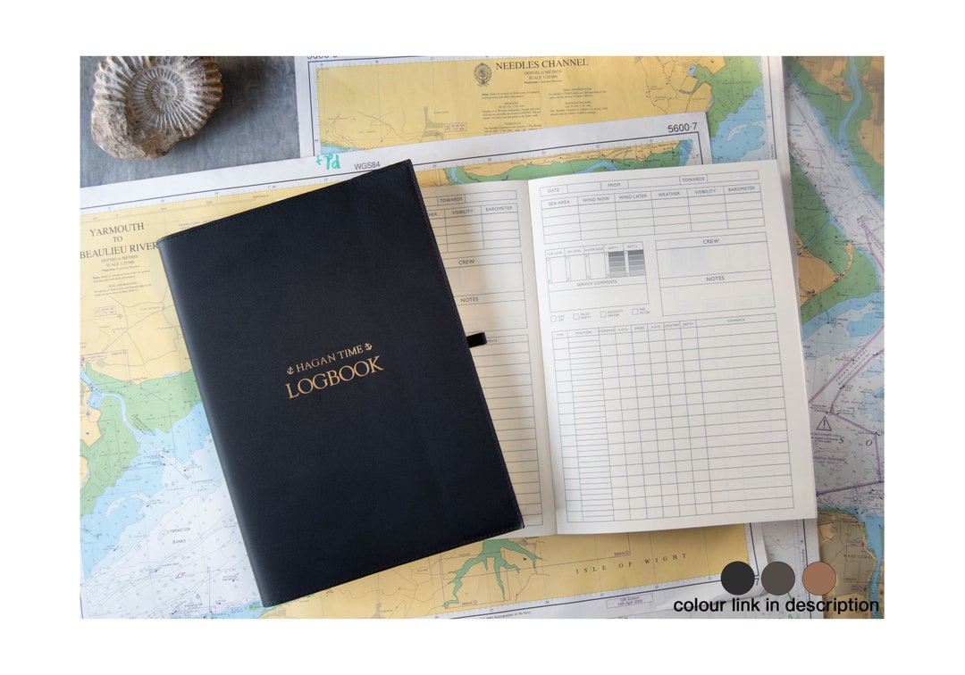 Indiana A4 Yacht Log Book Personalised Handmade Leather Refillable ...