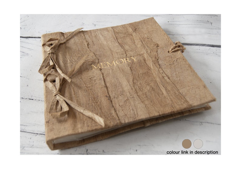 Bark Personalised Handmade Vegan Leather Photo Album Natural Bark, Mini ...