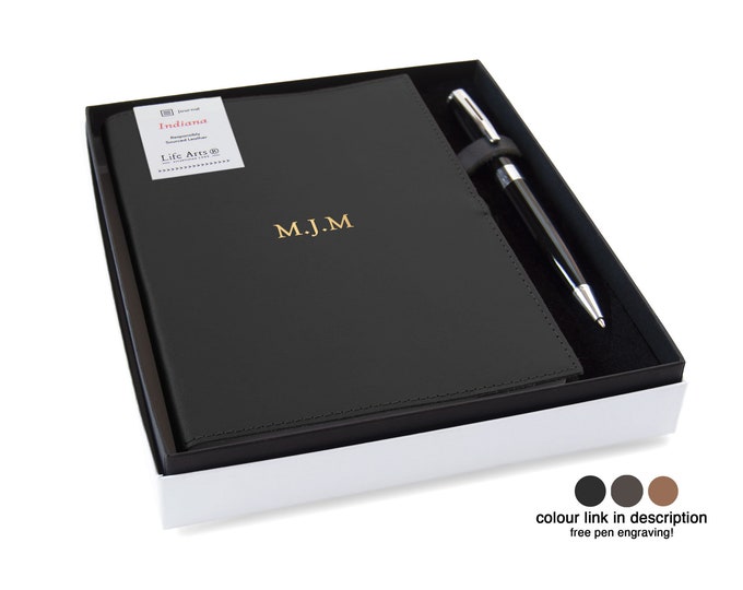 Leatherette Pocket Notebook, Custom Engraved Mini Notepad Cover ...