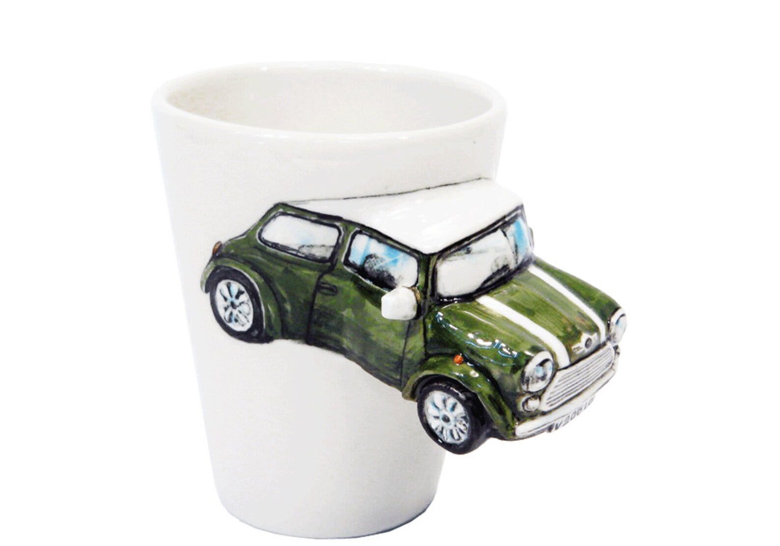 Mini Cooper Handmade Coffee Mug 8oz Army Green 10cm X 8cm | Etsy
