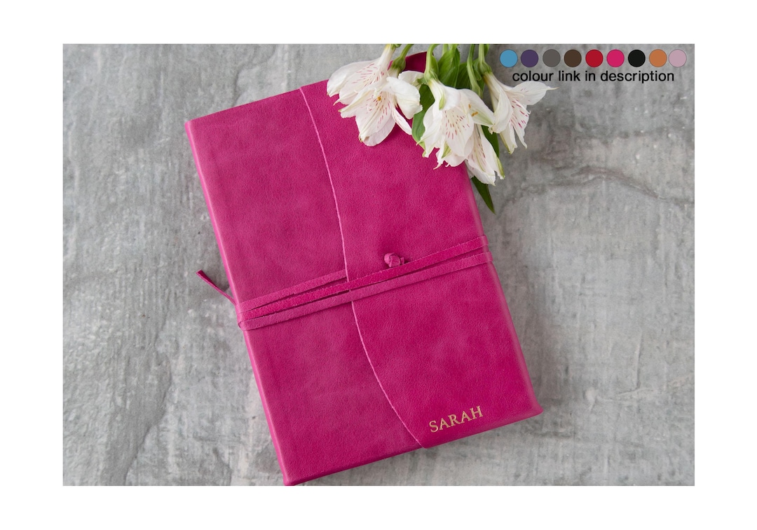 Capri A5 Handmade Italian Leather Journal: Fuchsia Travel Diary, Travel ...