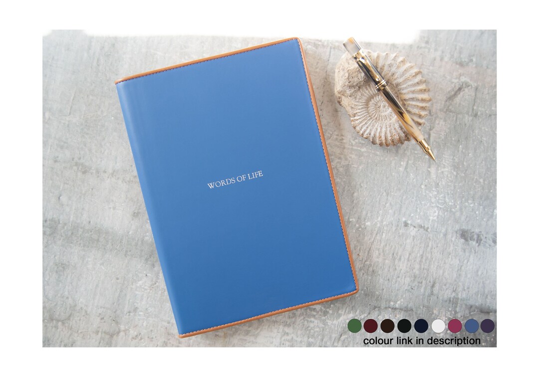 Cortona A4 Personalised Handmade Italian Leather Journal Electric Blue ...
