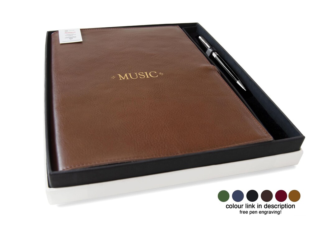 Rustico A4 MUSIC Manuscript Gift Set Personalised Handmade Italian Full ...