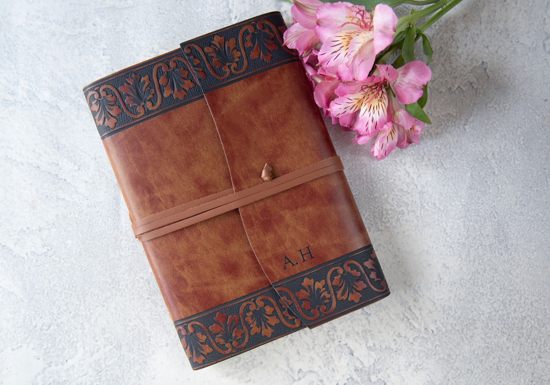 Fiore A5 Personalised Handmade Italian Recycled Leather Journal ...