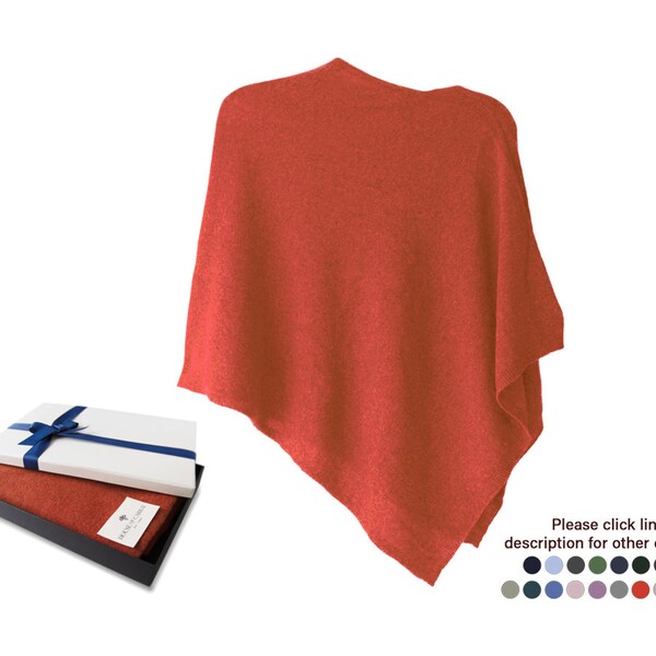 Orange Poncho - Etsy