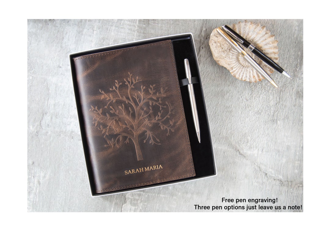 Dali Tree of Life Handmade Full-grain Leather Refillable Journal A5 ...