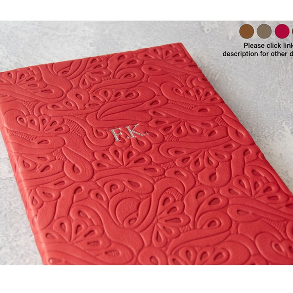 Red Leather Journal - Etsy