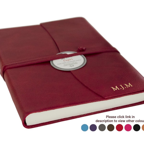Red Leather Journal - Etsy