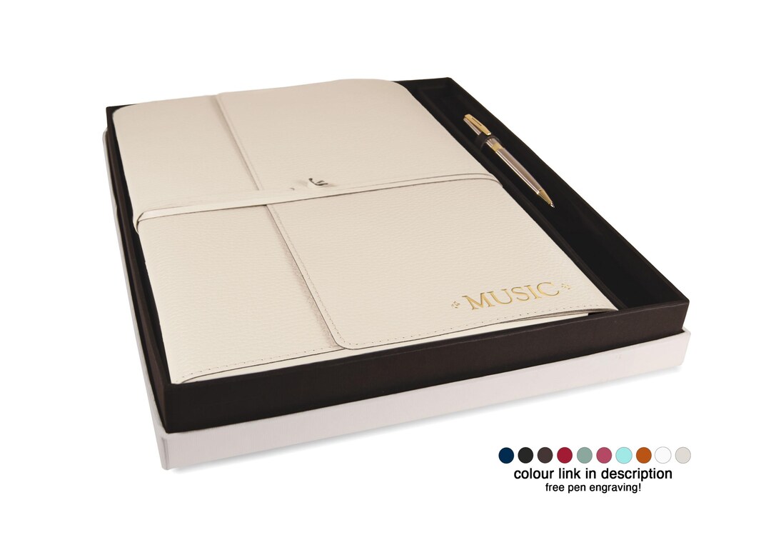 Tuscan A4 MUSIC Manuscript Refillable Journal Handmade Italian Recycled ...