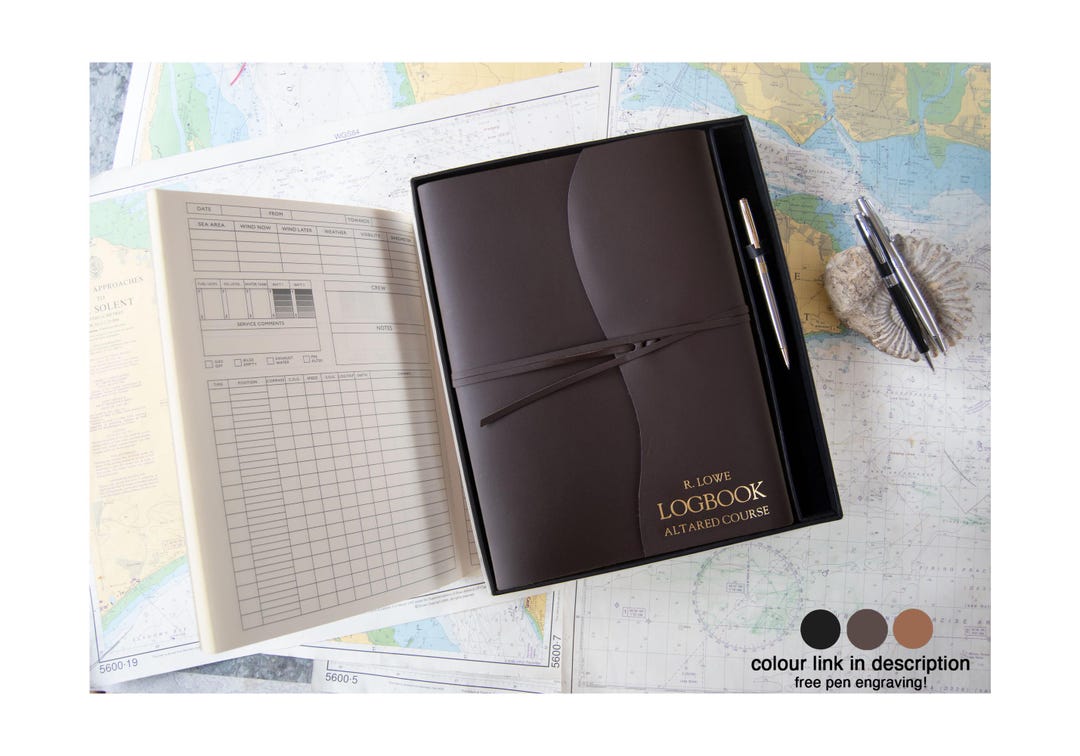 Cuaderno de bitácora de yates Indra A4, recargable, hecho a mano en ...