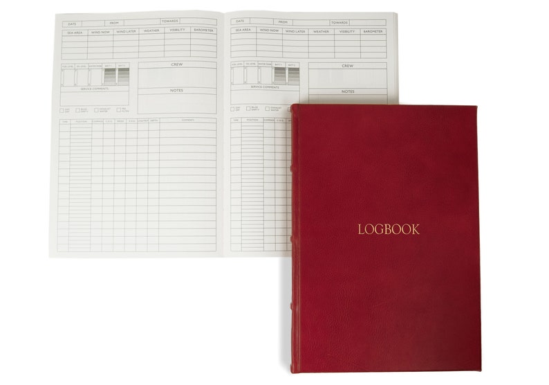 Chianti A4 Yacht Log Book Gift Set Personalised Handmade Italian Full ...