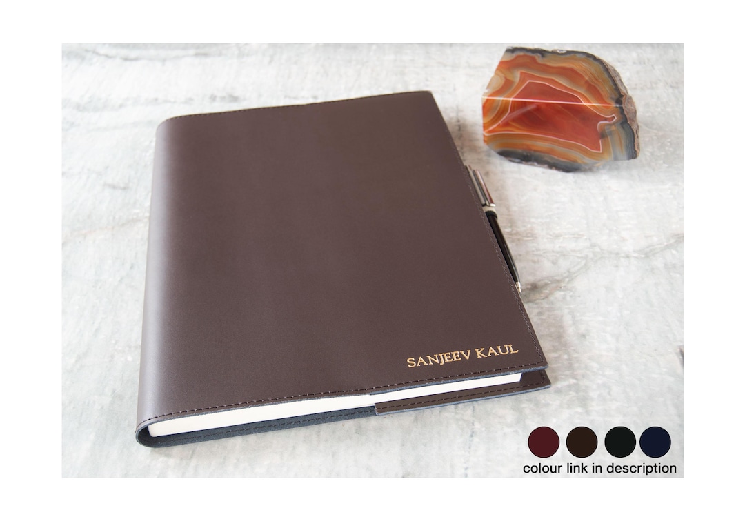 Acuto A4 Personalised Handmade Italian Leather Refillable Journal ...