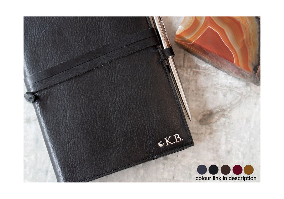 Nabucco A5 Personalised Handmade Italian Full-grain Leather Refillable ...