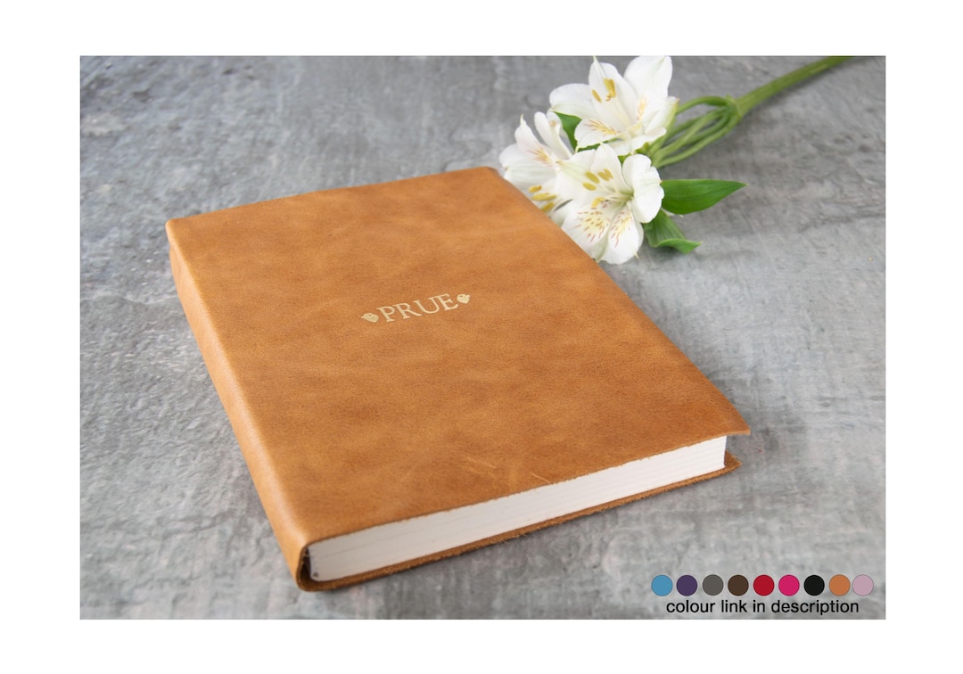 Preciso A5 Personalised Handmade Italian Leather Journal Tan (21x15cm ...