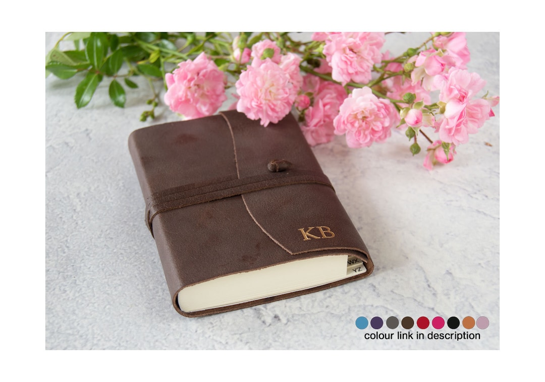 Capri Personalised Handmade Italian Leather Address Book Chocolate ...