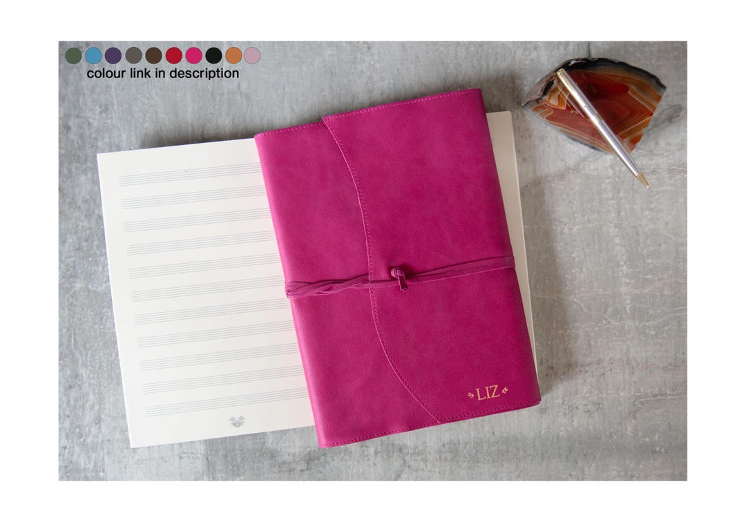 Capri A4 MUSIC Manuscript Personalised Handmade Italian Leather ...