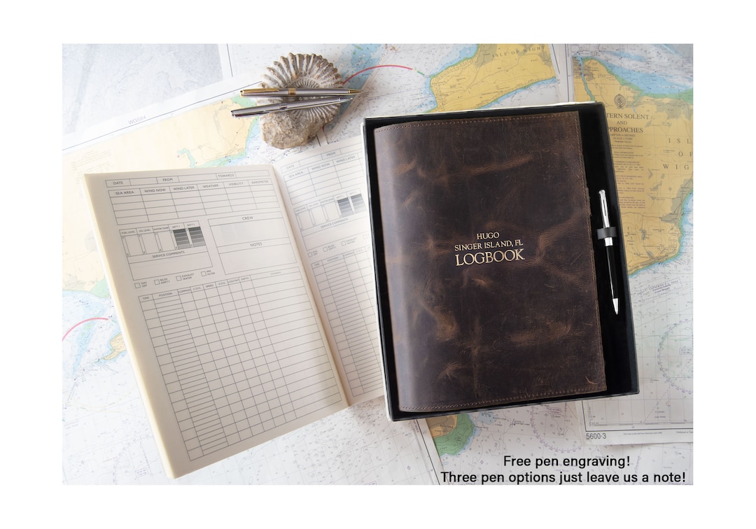 Enya A4 Yacht Log Book Refillable Journal Handmade Full-grain Buff ...