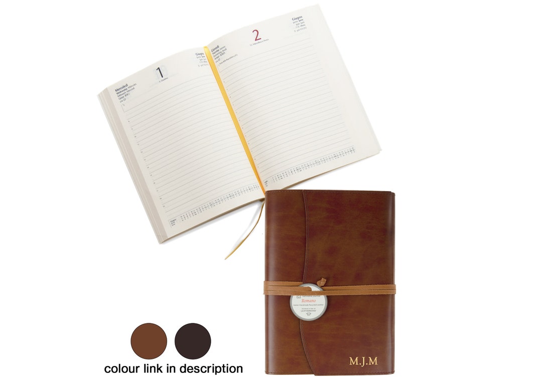 Romano A5 Planner 2026 Refillable Journal Handmade Italian Recycled ...